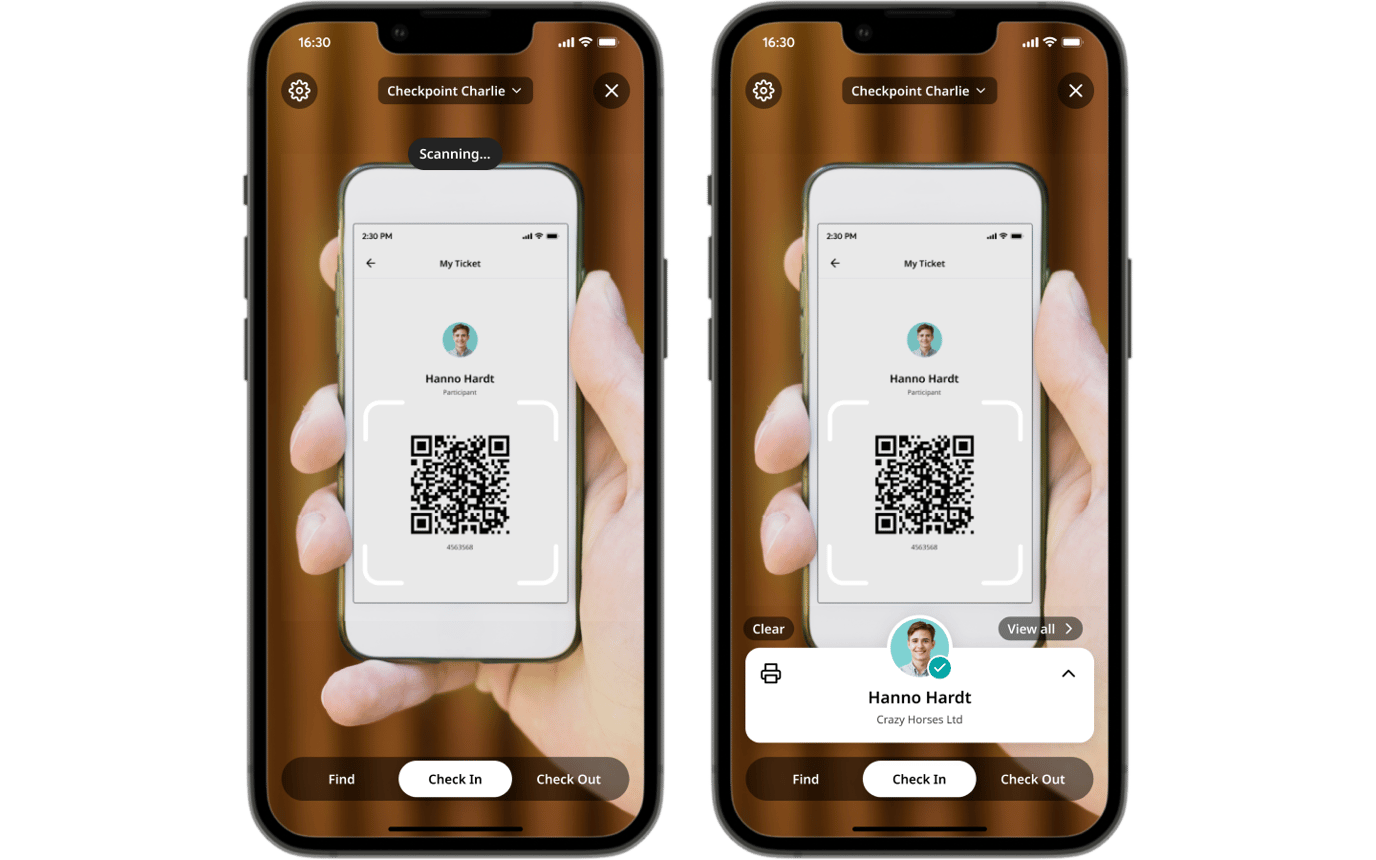Checking In With QR Code Scanning